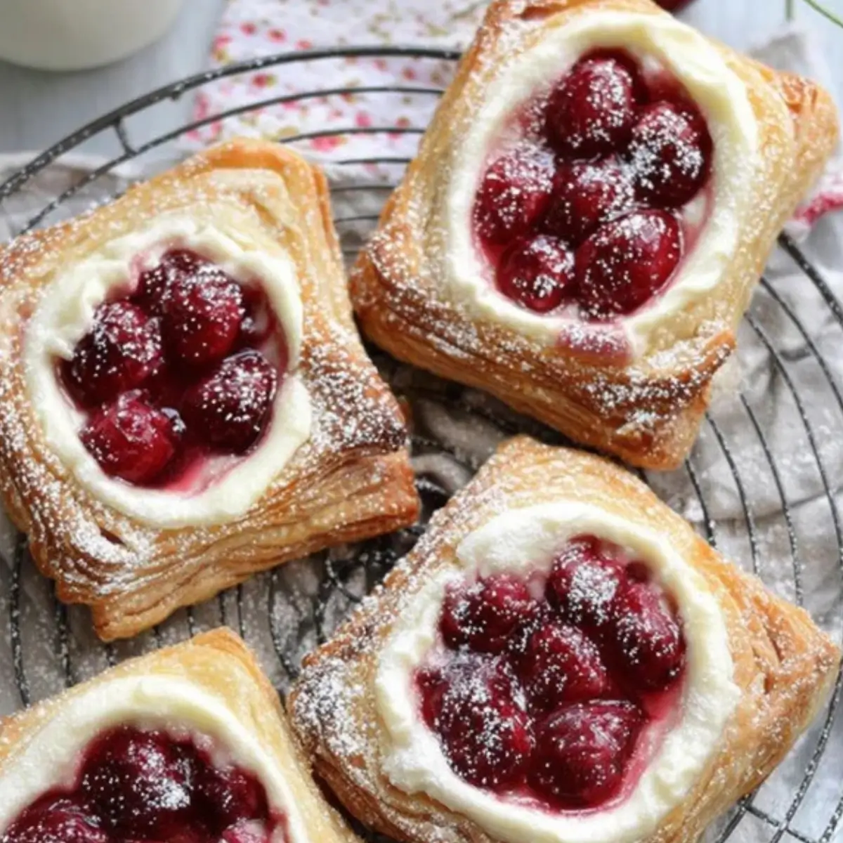 Kirsche Frischkäse Danish – Schnelles Rezept für 4 Portionen ...