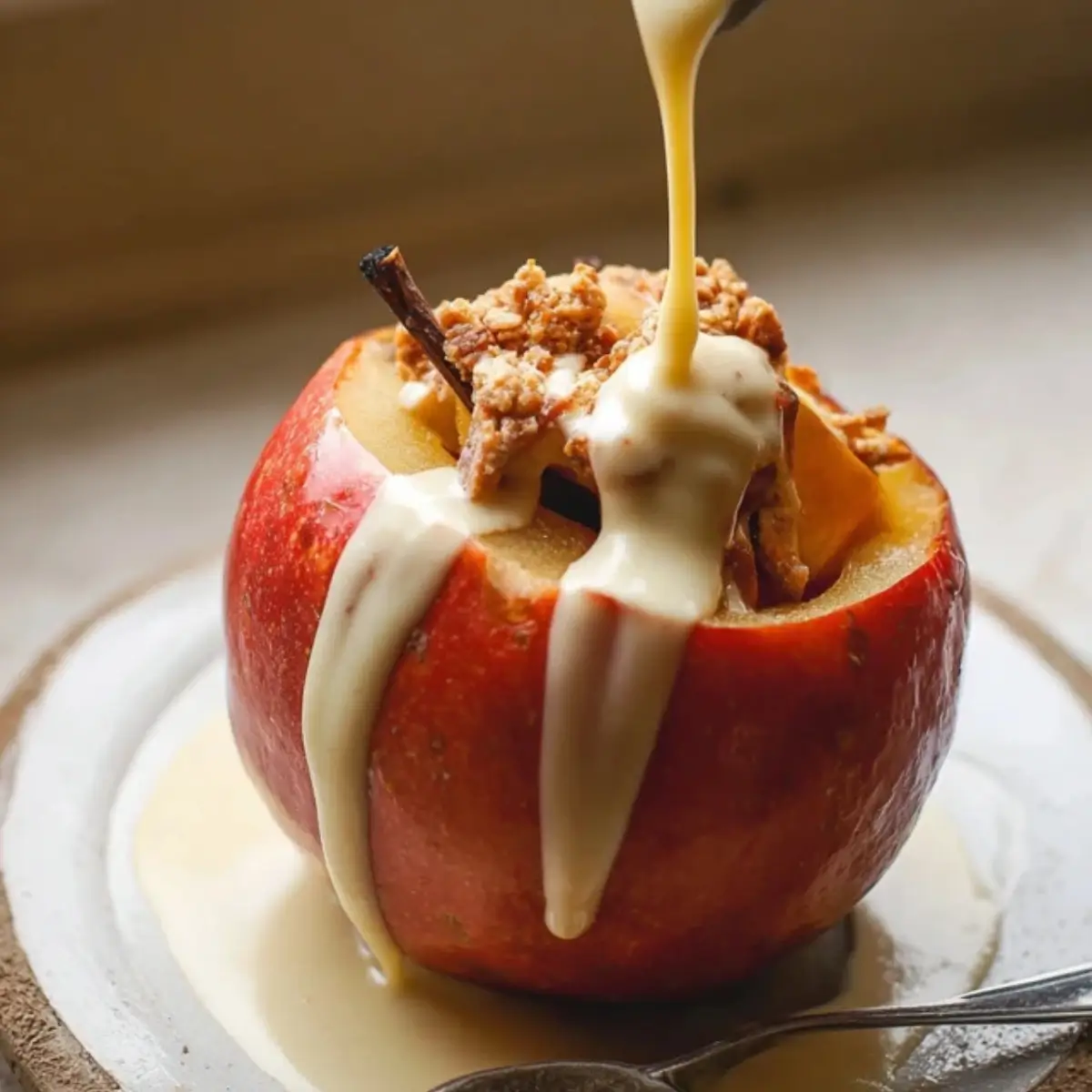 Bratpfel Mit Vanillesosse