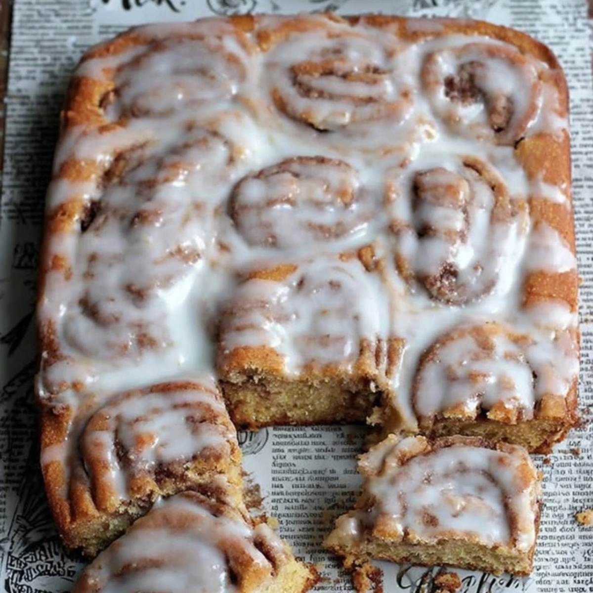 Zimtschnecken Kuchen ohne Hefe vom Blech – Saftig, Schnell und ...