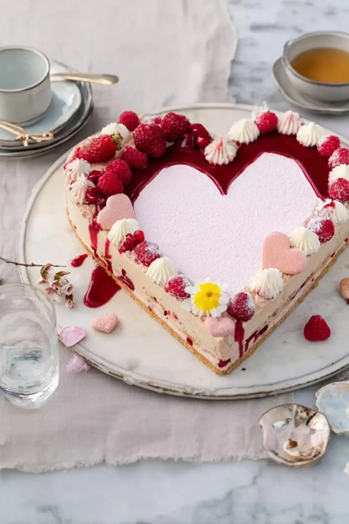 Herz-Torte: Luftige Himbeer-Quark-Torte in Herzform - Kochkomplizin