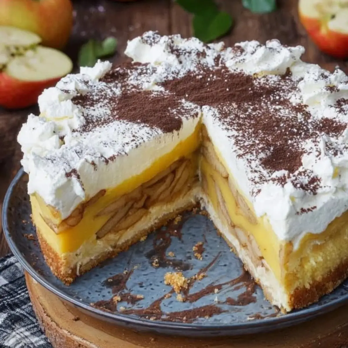 Schwedische Apfeltorte mit Vanillepudding – Fruchtig, Cremig & Einfach ...