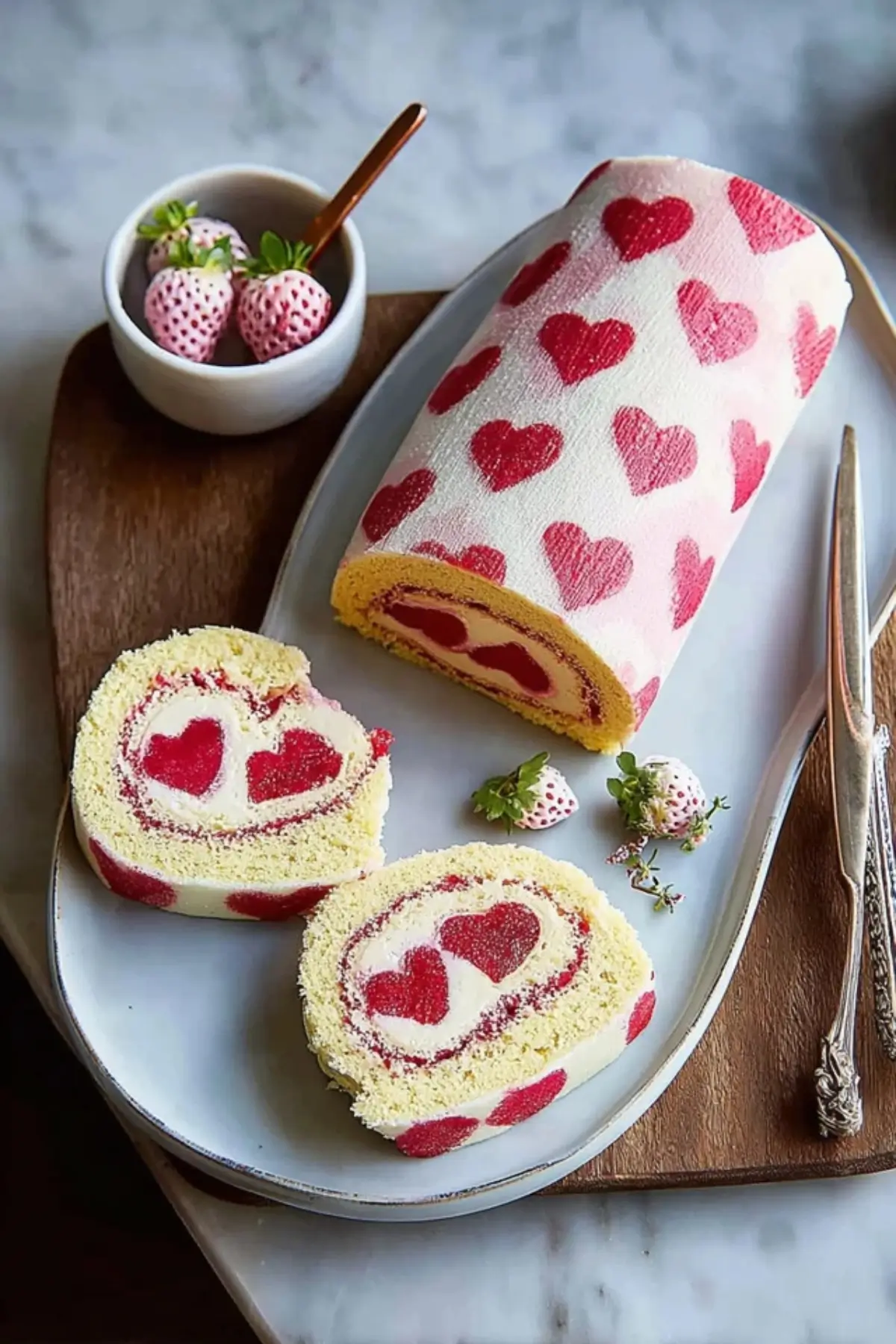 Erdbeer Herz Roulade – 1 Rezept für süße Liebe - Kochkomplizin