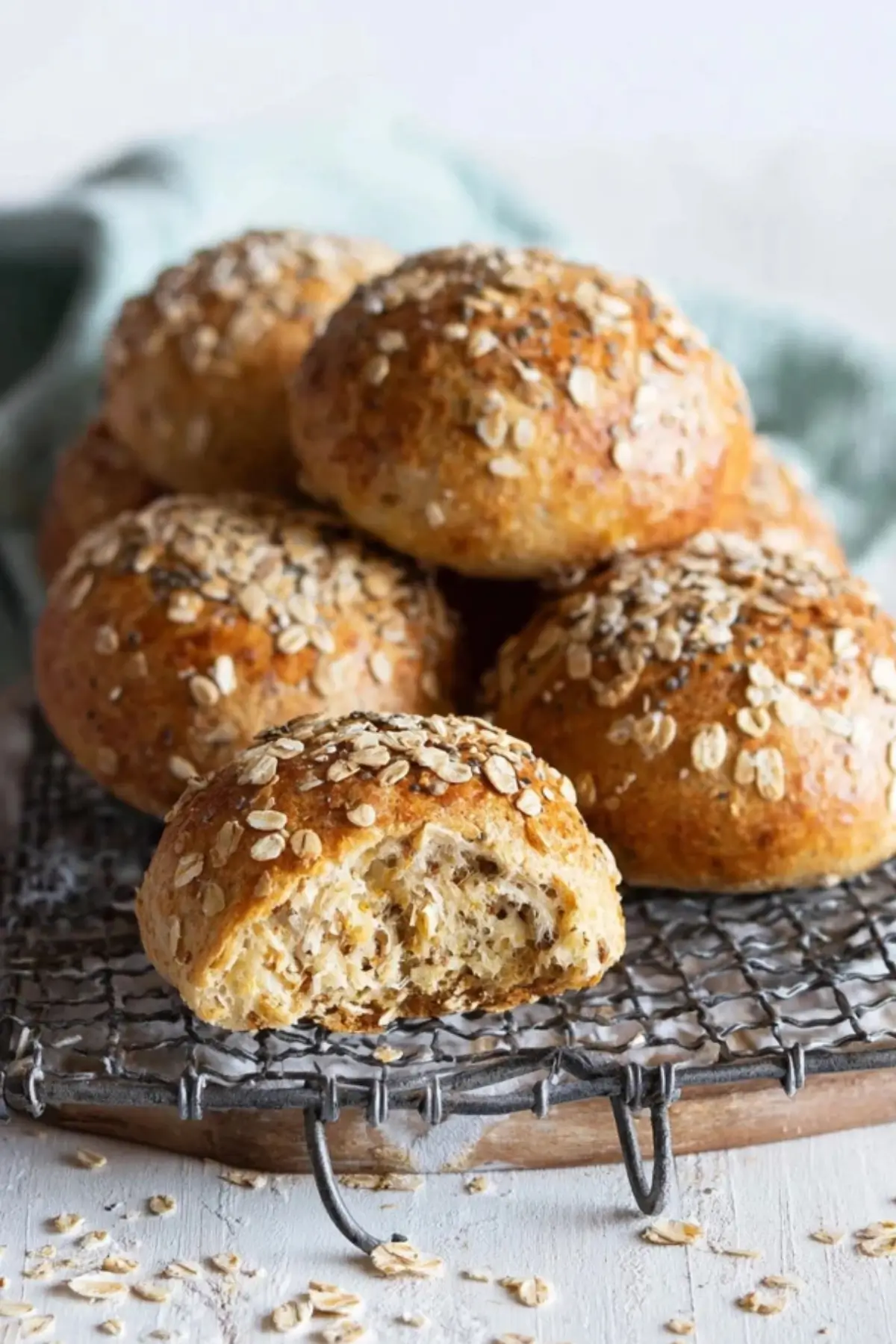Haferflocken Brötchen ohne Hefe - Kochkomplizin